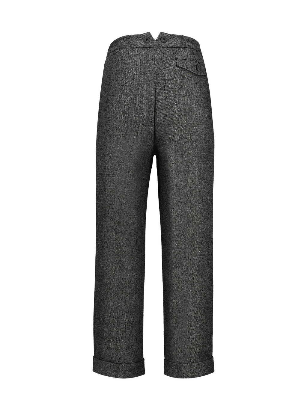1940s Vintage Granville Barleycorn Wool Notch Back Trousers in Grey ...