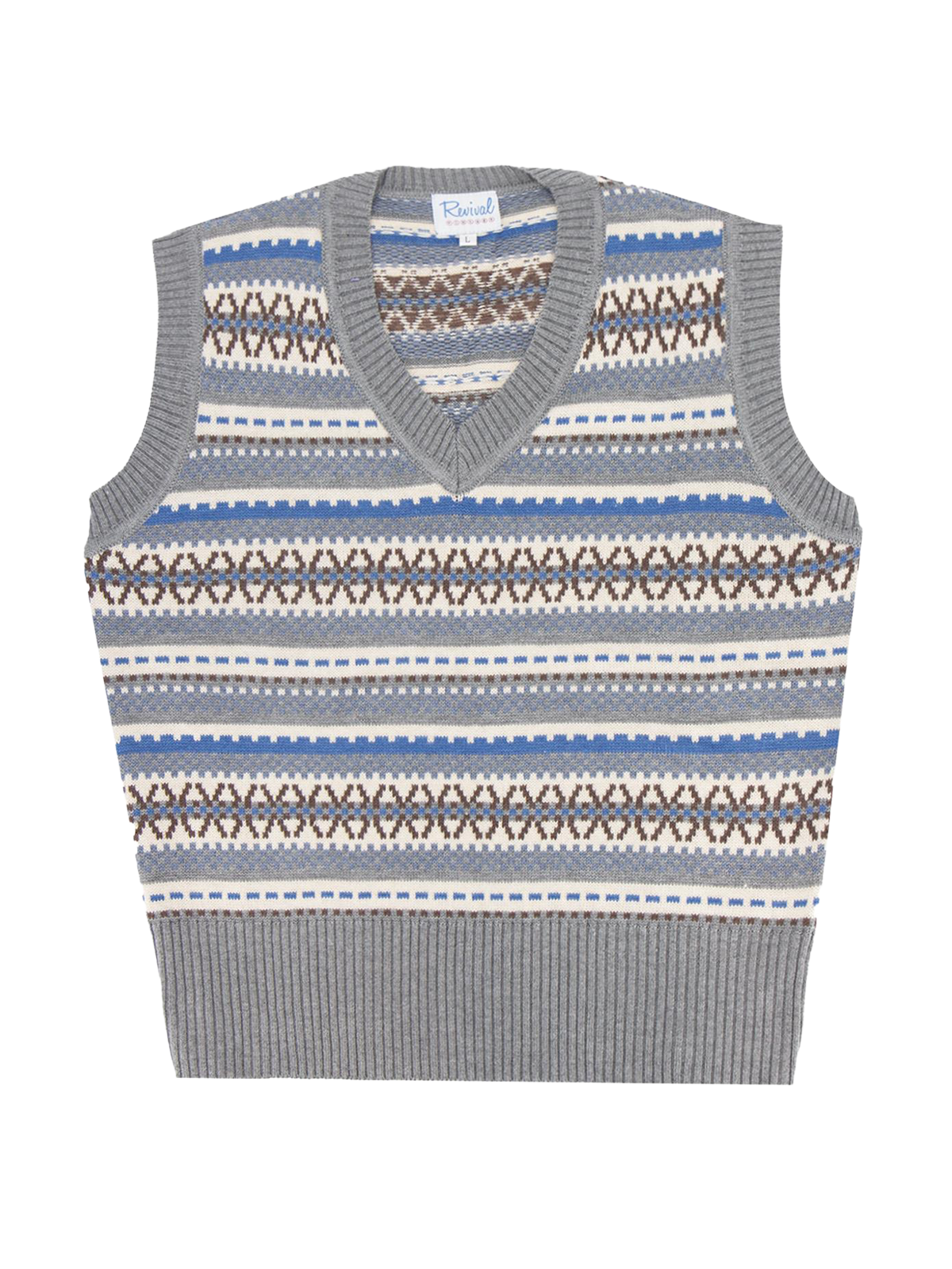 1940s Vintage Walter Fair Isle Tank Top - Chillin Grey – RevivalVintage
