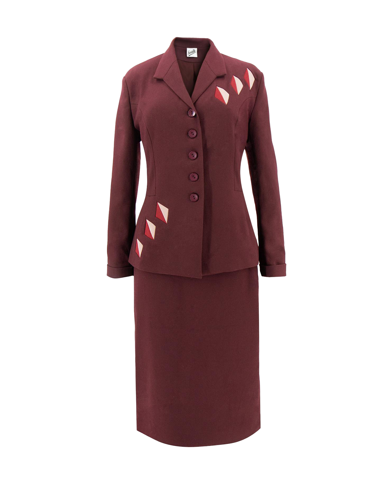 1940s Vintage Majestic Skirt Suit in Cardinal Red – RevivalVintage