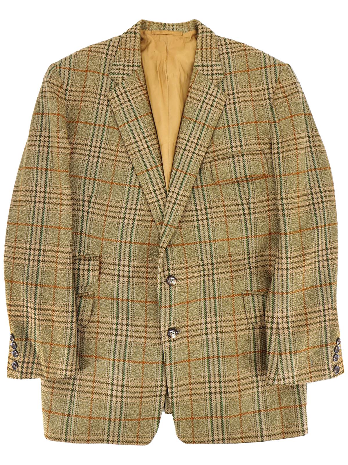 Vintage Tan Check Pattern 1960s Jacket – RevivalVintage