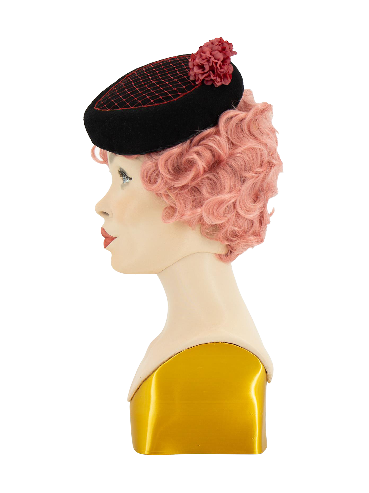 Handmade Black 1940s Vintage Style Teardrop Hat – RevivalVintage