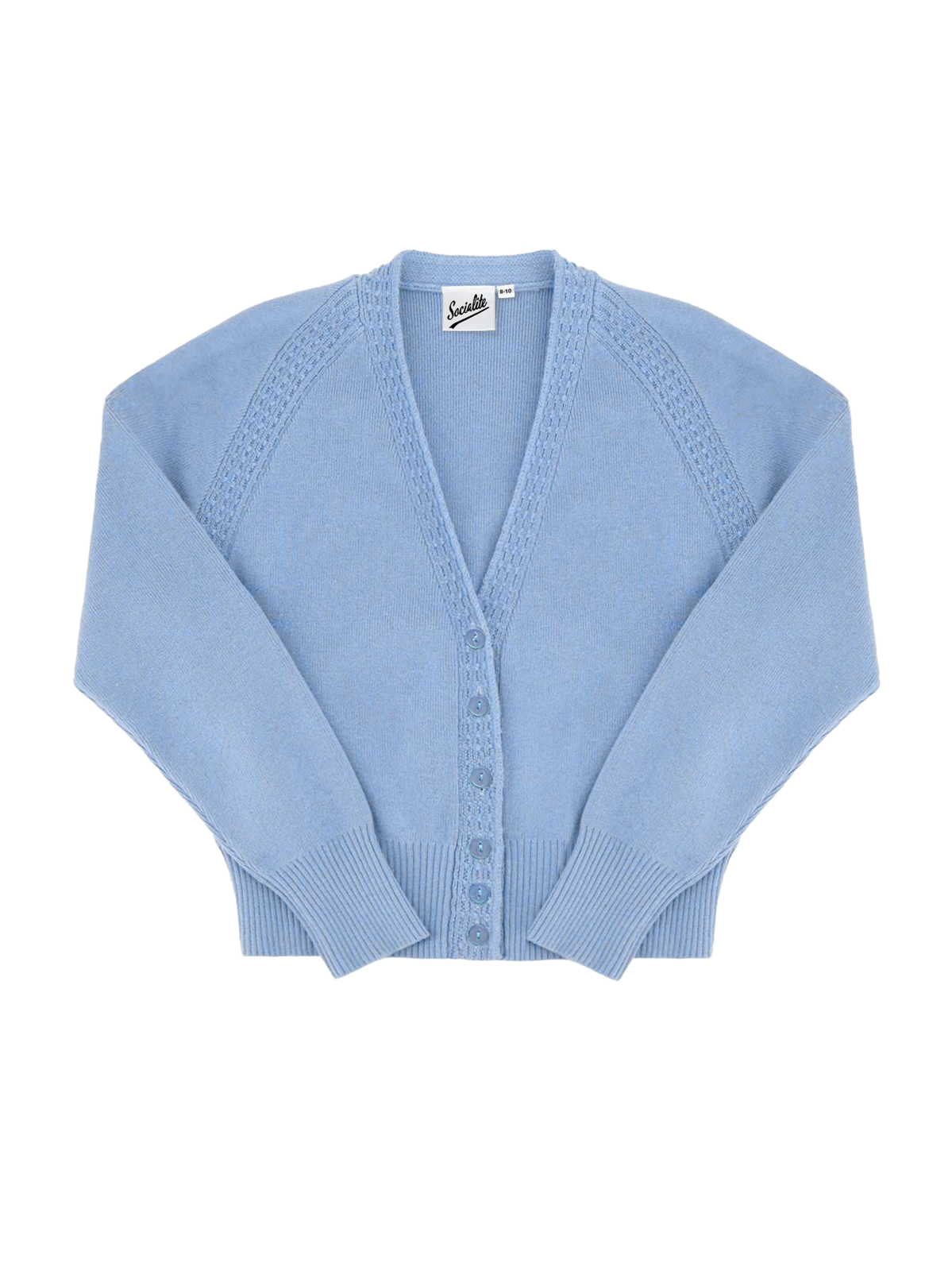 1950s Bonbon Blue Cropped Cardigan - Soft Wool Blend Knit – RevivalVintage
