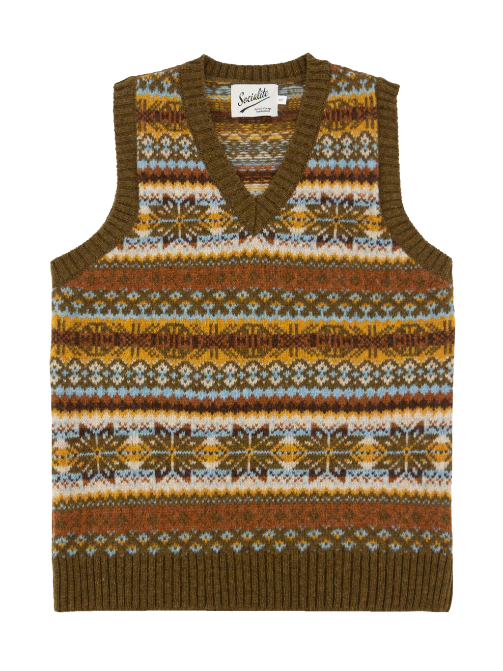 Scottish Wool Fairisle Tank Top - Moorland – RevivalVintage